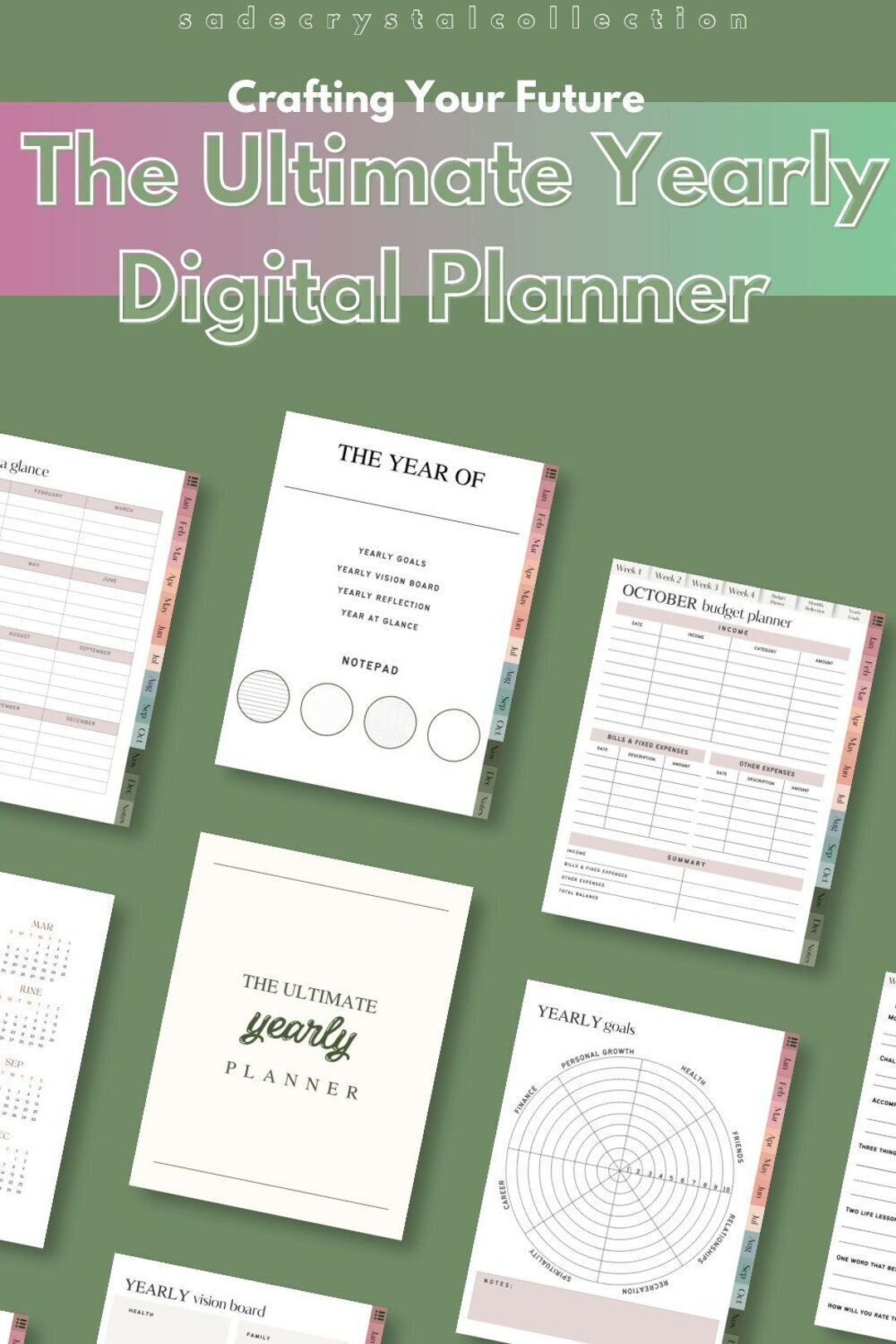 The Ultimate Yearly Planner | Digital Planner | Undated | Noteability ...