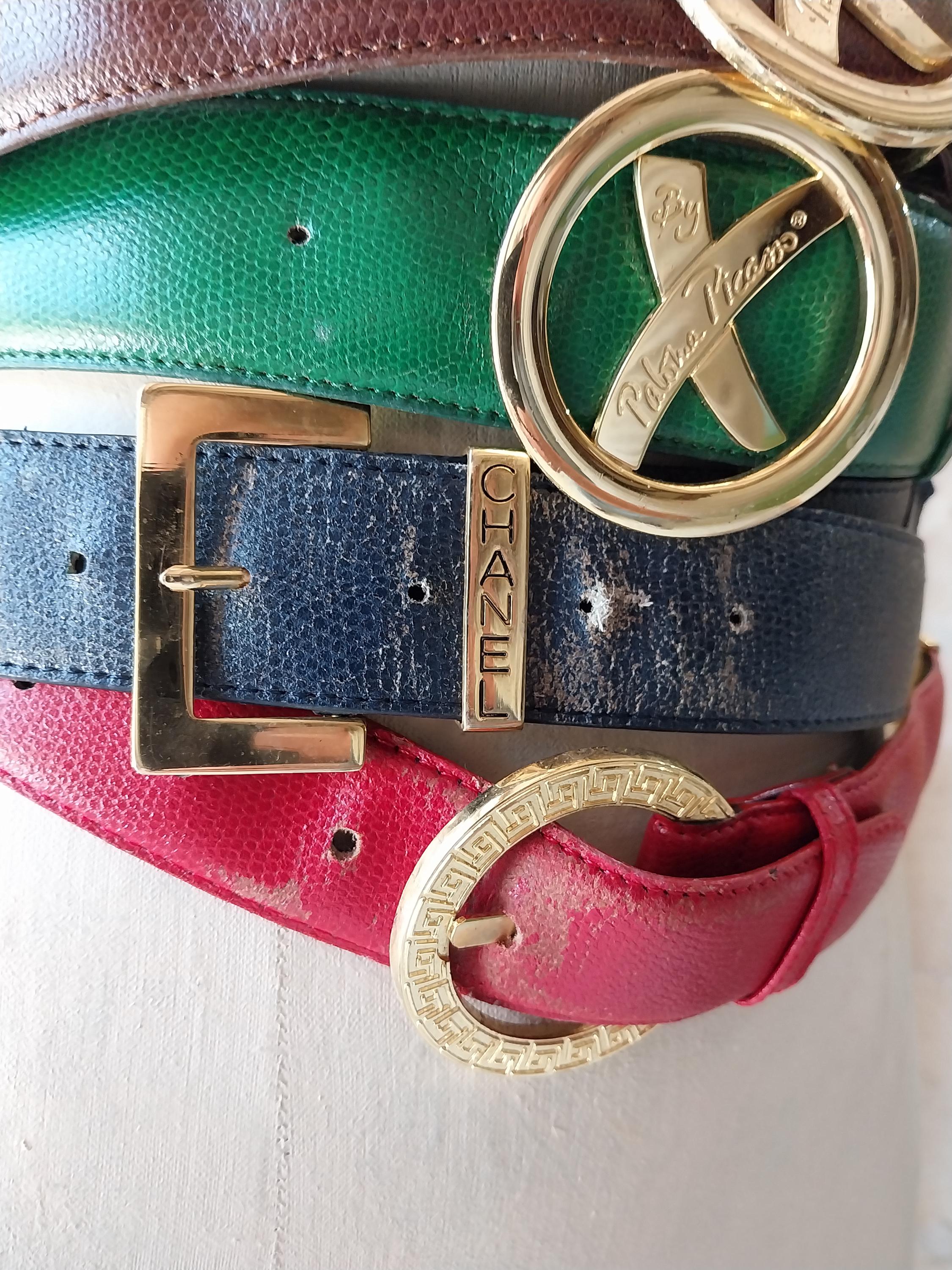Paloma Picasso, Versace Belt Selection, Green, Red and Brown ~ Rare ...