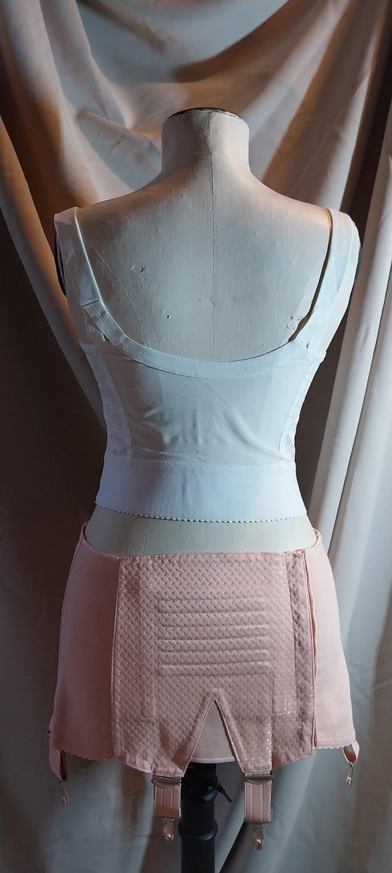 1950s Vintage white lace cone bustier Corset Bra, Lon… - Gem
