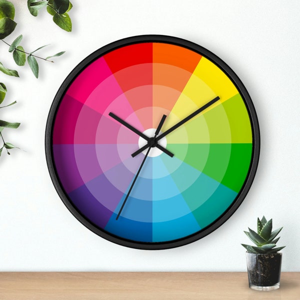 Colour Wheel Wall Clock - Etsy