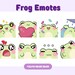 Cute Pack of 8 Frog Emotes | Emotes for Twitch, Youtube, Discord, Etc ...