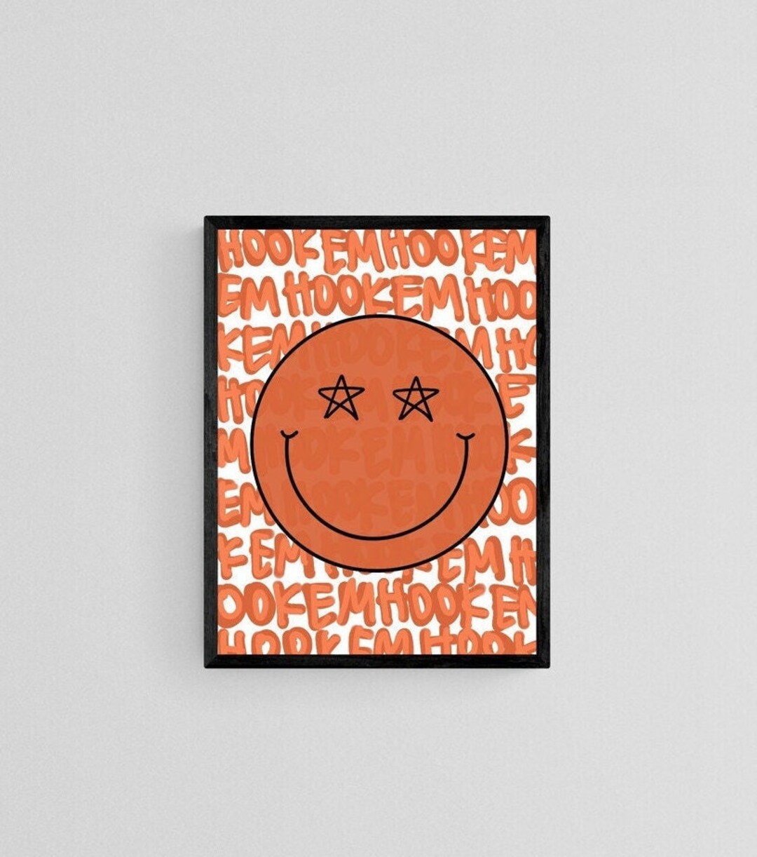 Hook 'em Trendy Smiley Face Downloadable Print/printable - Etsy