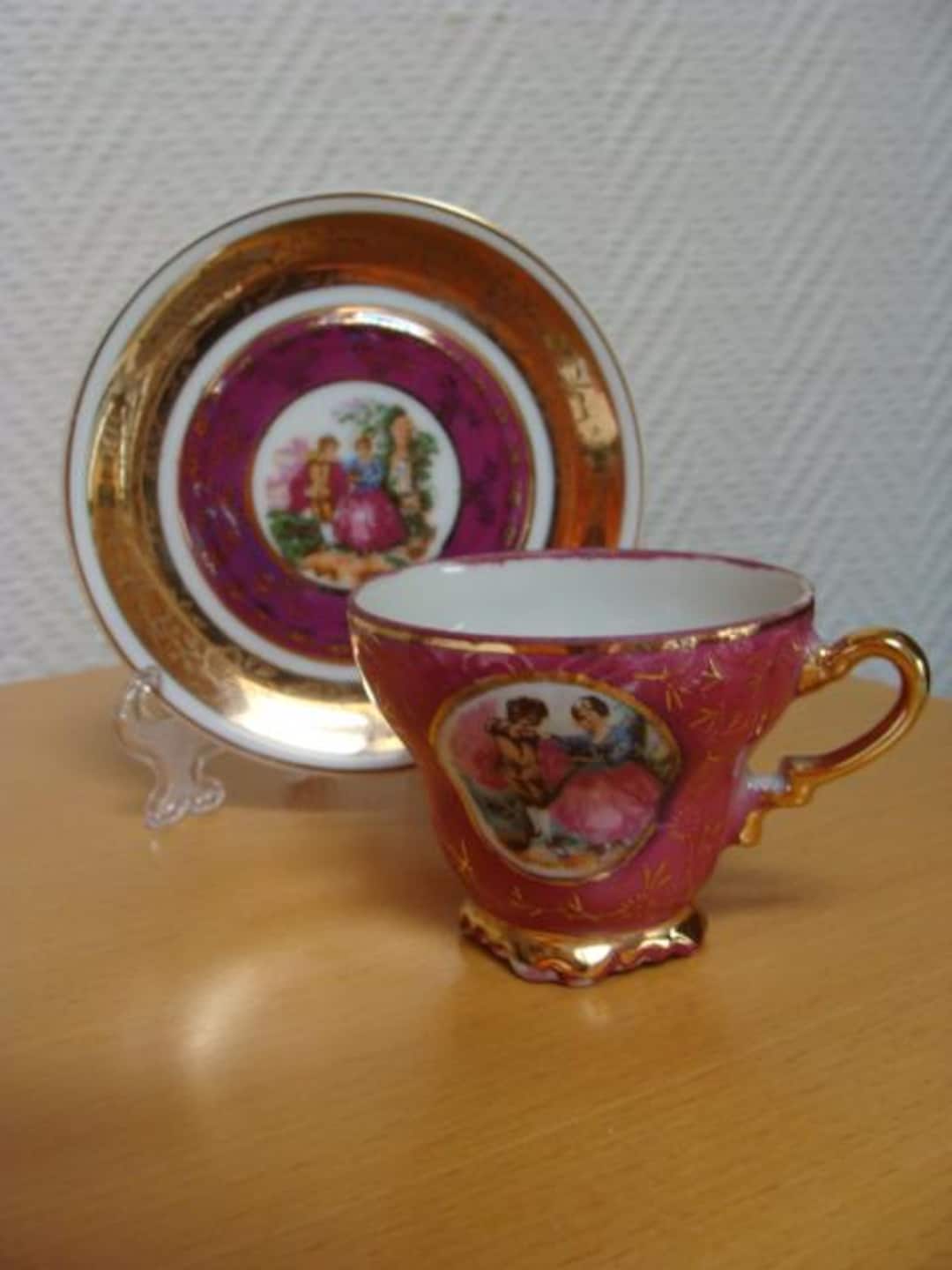 Rococo Cup and Saucer - Etsy