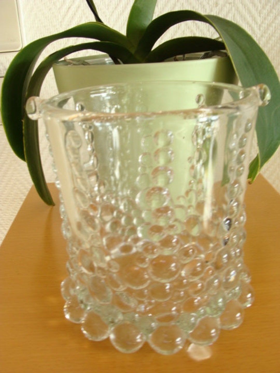 Buy "bubble Optic" Crystal Ice Bucket / Crystal / Vintage Online in ...