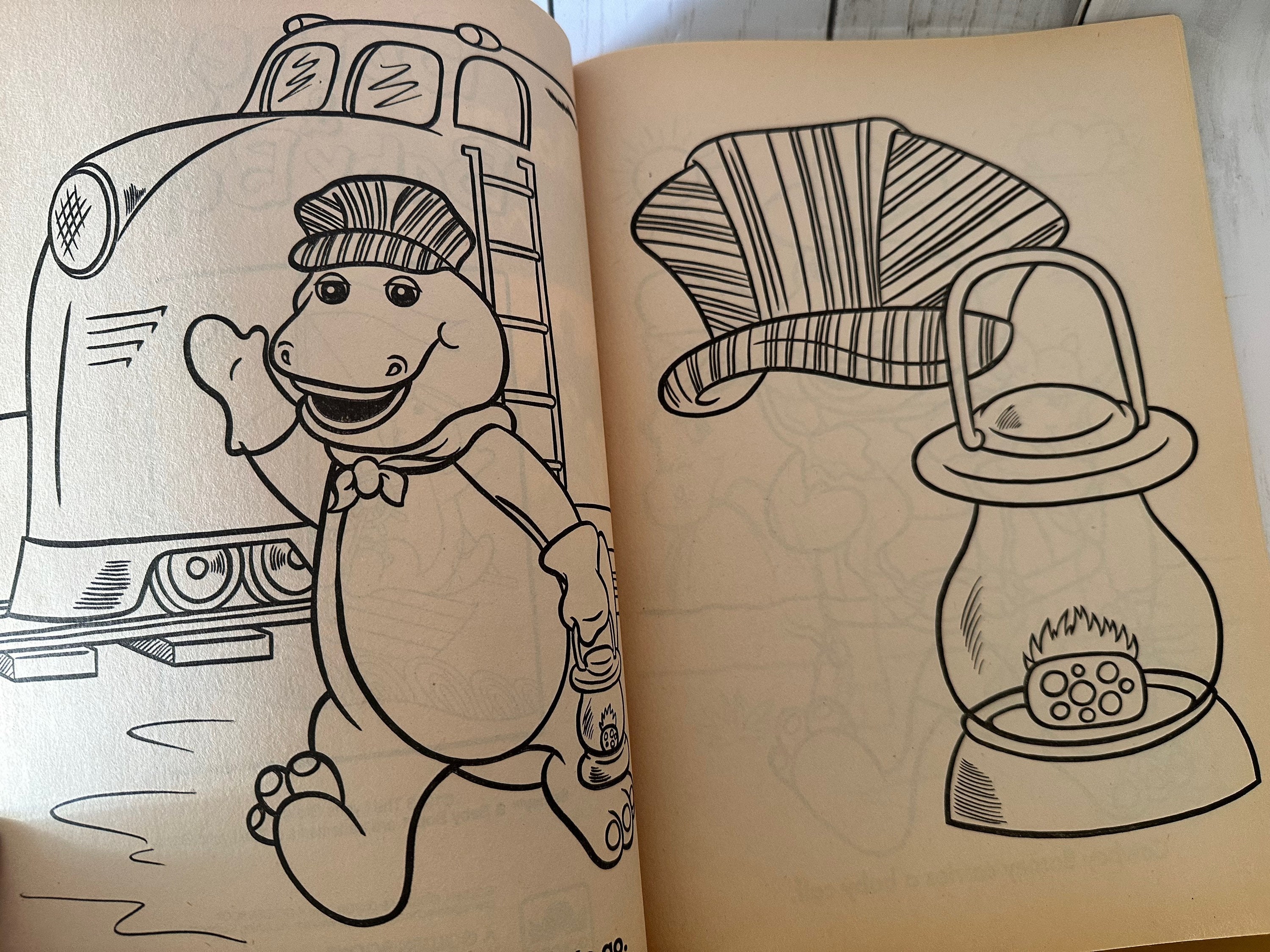 1993 Barney & Baby Bop a Golden Book, Coloring Book New. - Etsy