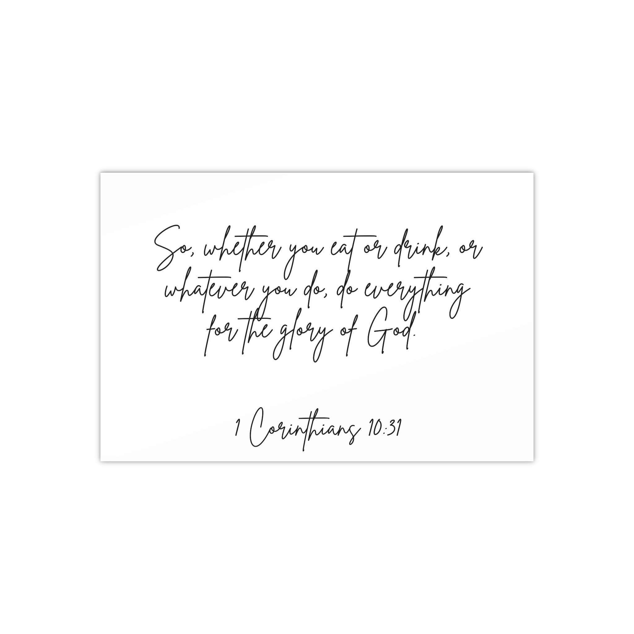 1 Corinthians 10:31 for the Glory of God Poster - Etsy