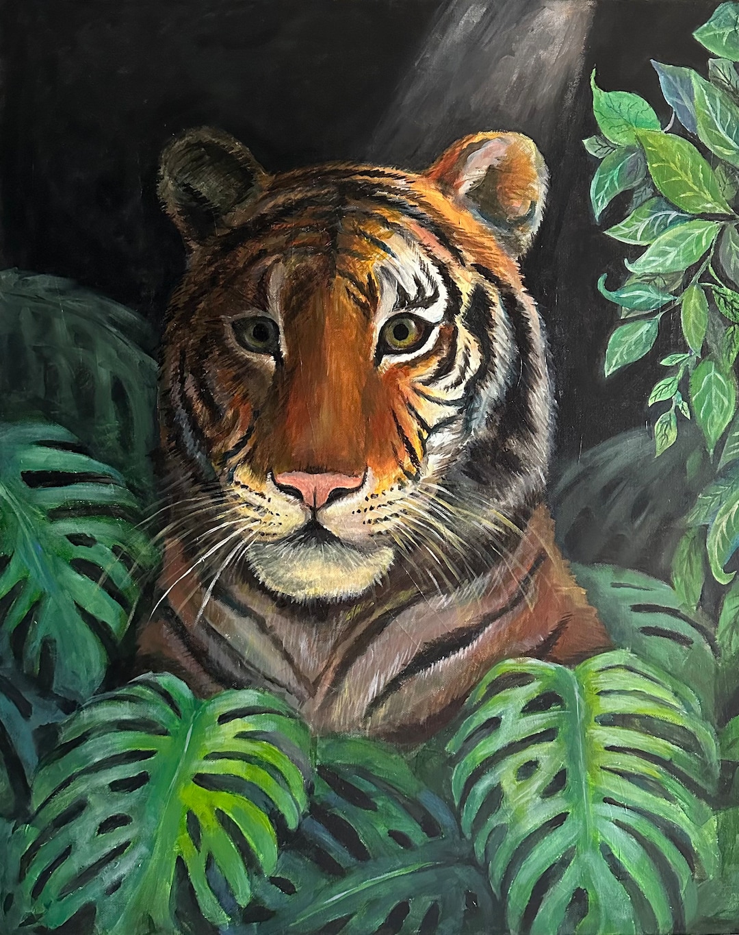 Original Tiger Painting on Canvas, Acrylic Canvas Painting, Tiger ...