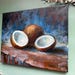 Coconut Oil Painting on Canvas, Hand Painted Wall Decor, Coconuts ...