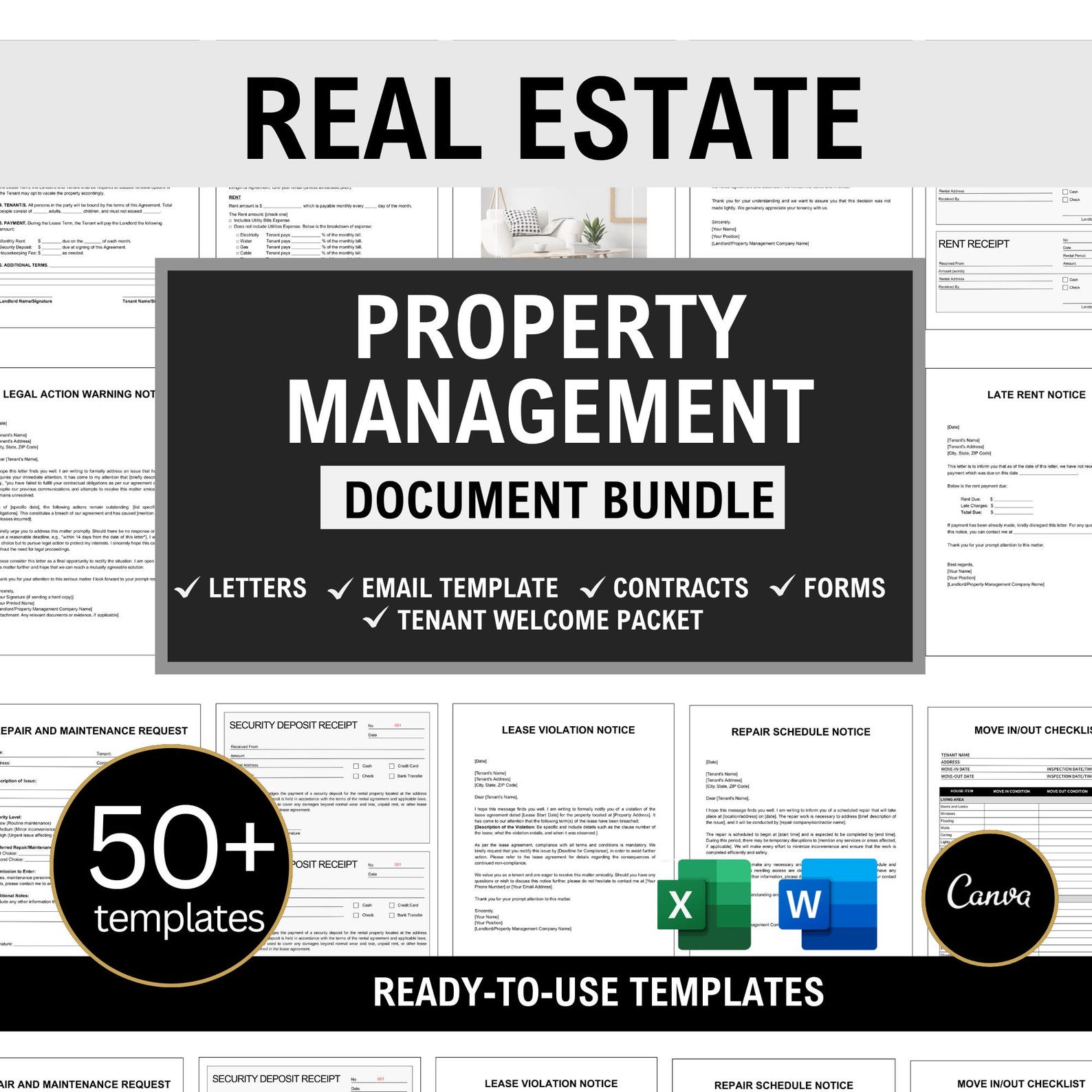 Property Management Bundle, Property Management Forms, Landlord ...