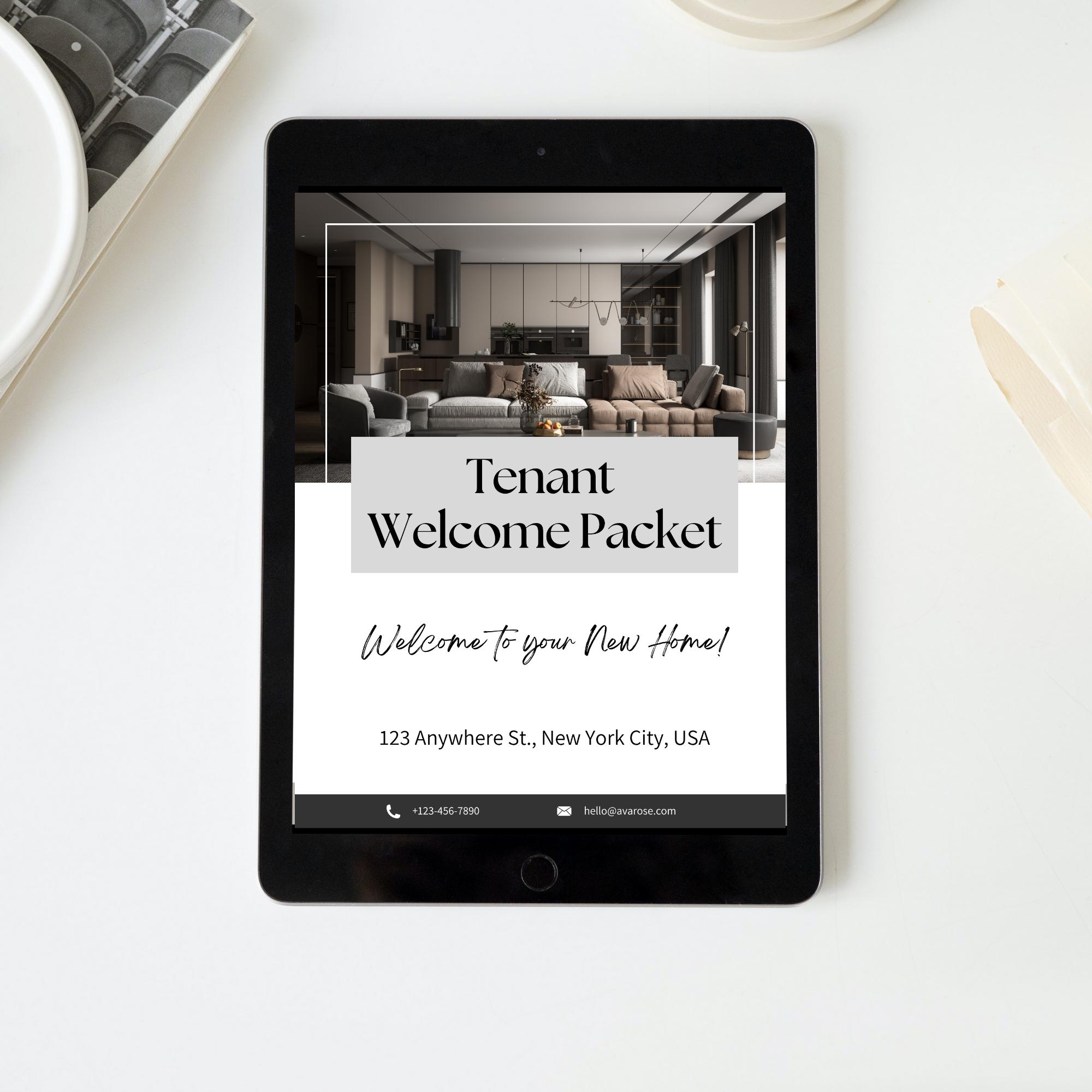 Real Estate Tenant Welcome Package, Tenant Welcome Packet, Tenant ...