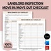 Tenant Move in Move Out Checklist, Landlord Checklist, Walkthrough ...