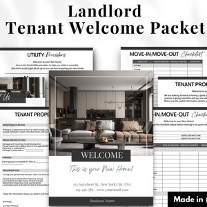 Real Estate Tenant Welcome Package, Tenant Welcome Packet, Tenant ...