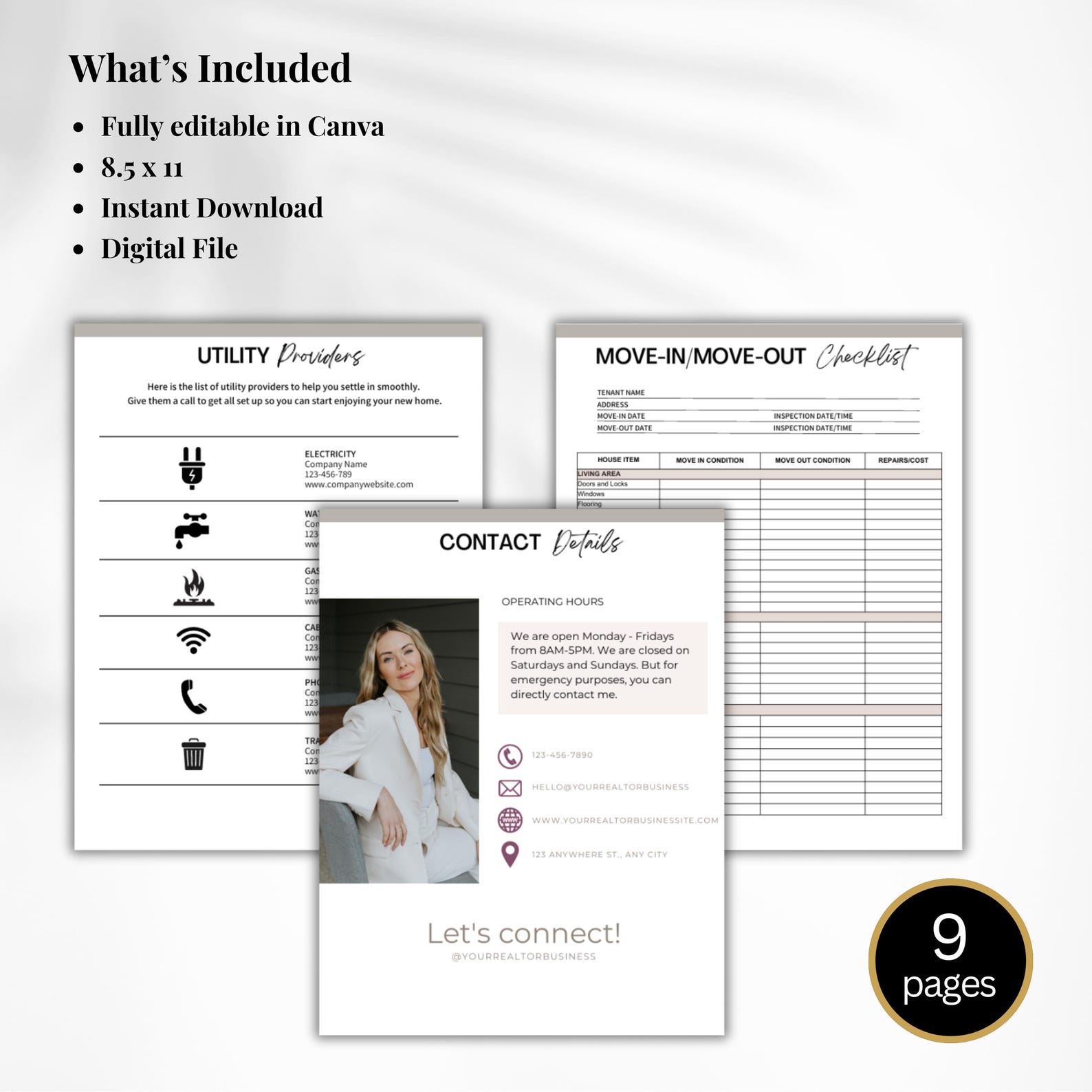 Real Estate Tenant Welcome Package, Tenant Welcome Packet, Tenant ...
