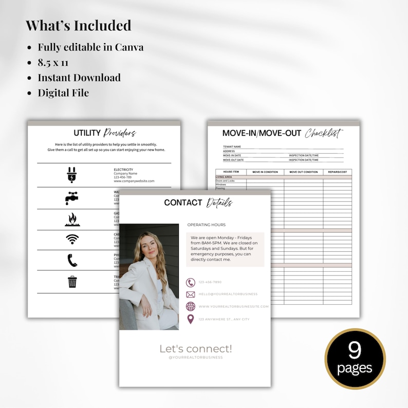 Real Estate Tenant Welcome Package, Tenant Welcome Packet, Tenant ...