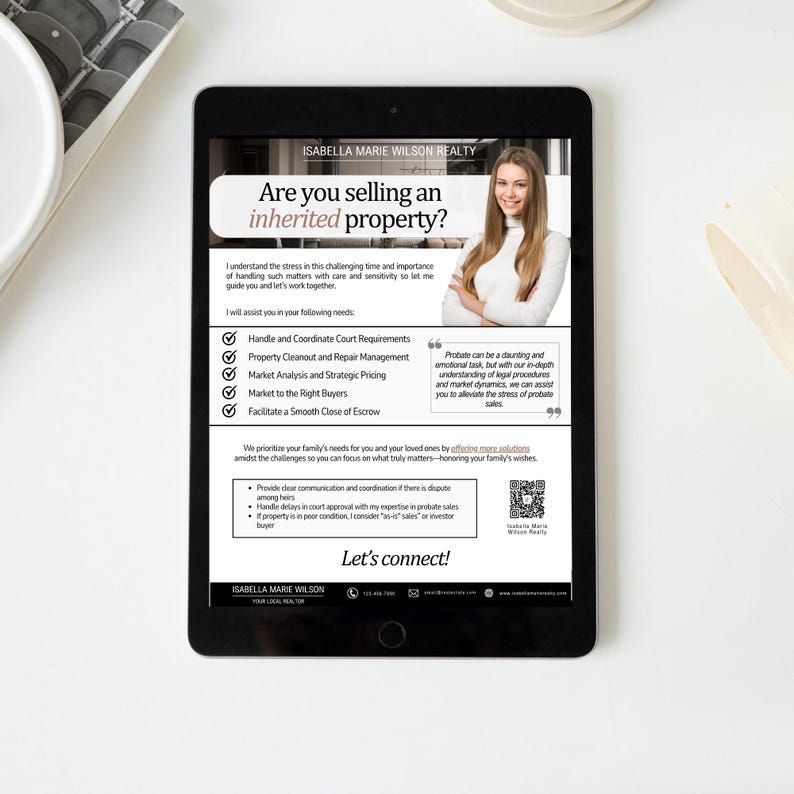 Probate Real Estate Flyer Template, Probate Flyer for Realtors, Probate ...