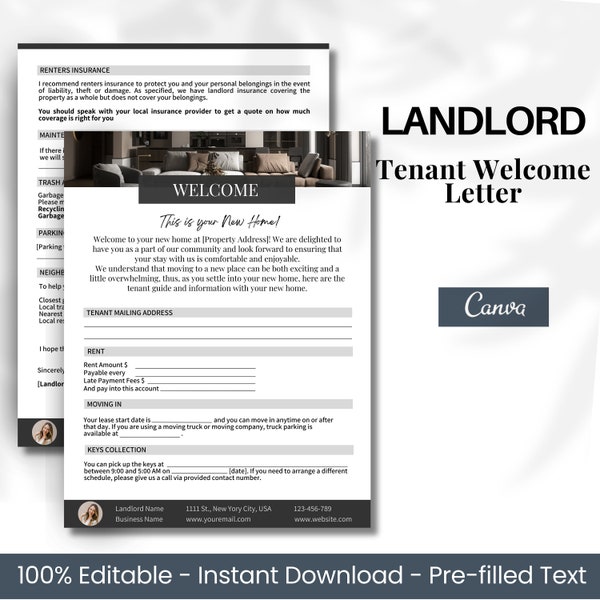 Tenant Welcome Packet - Etsy