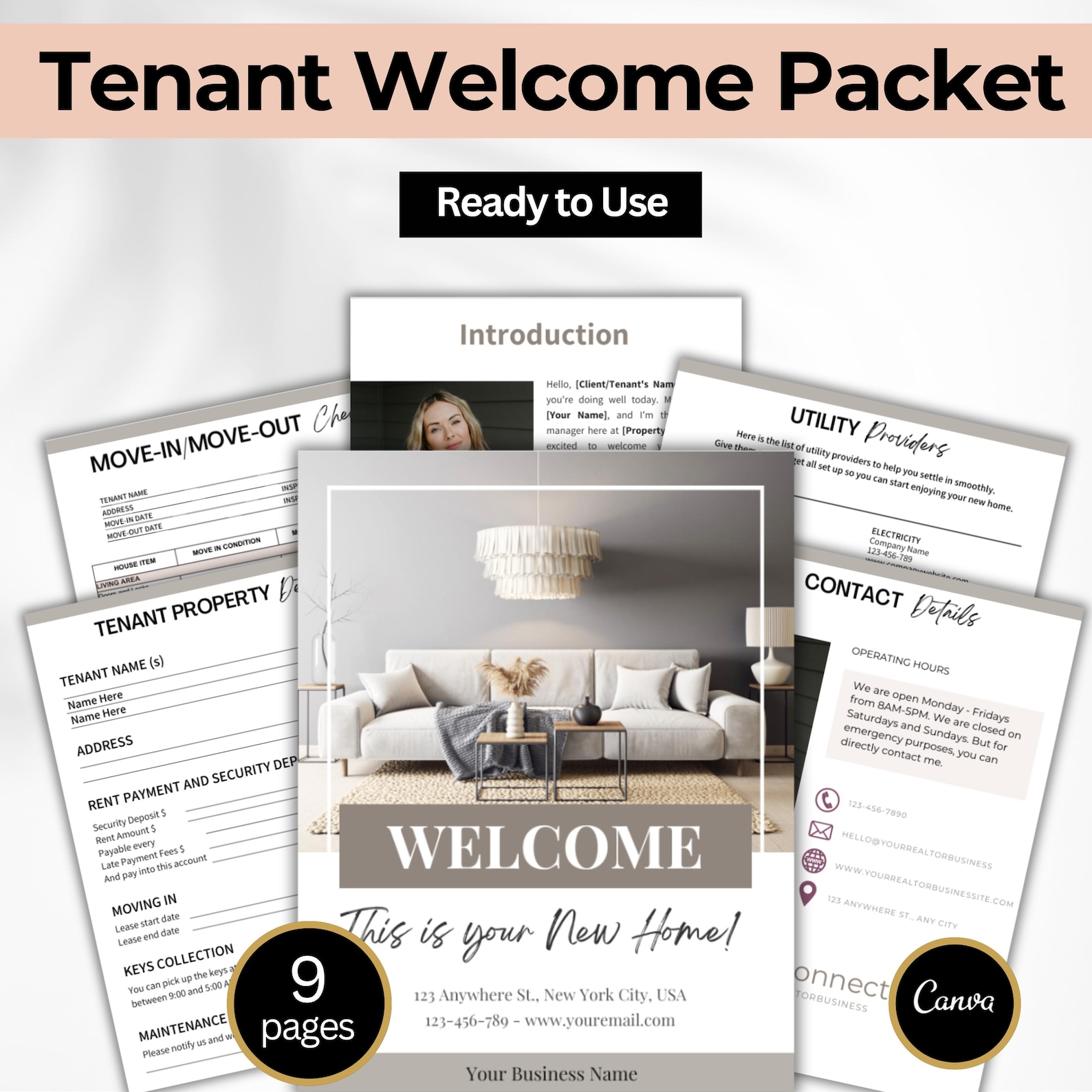 Real Estate Tenant Welcome Package, Tenant Welcome Packet, Tenant ...