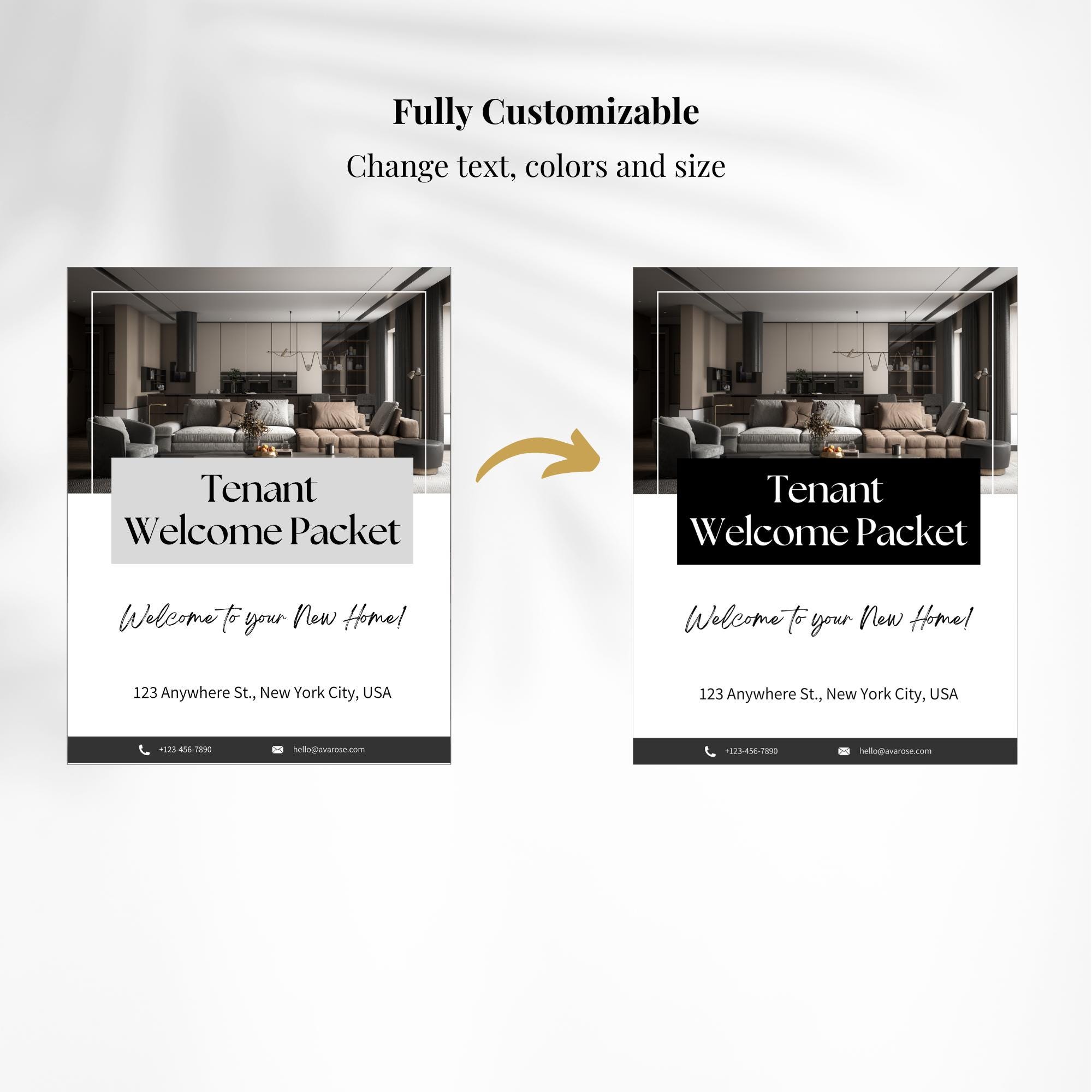 Real Estate Tenant Welcome Package, Tenant Welcome Packet, Tenant ...