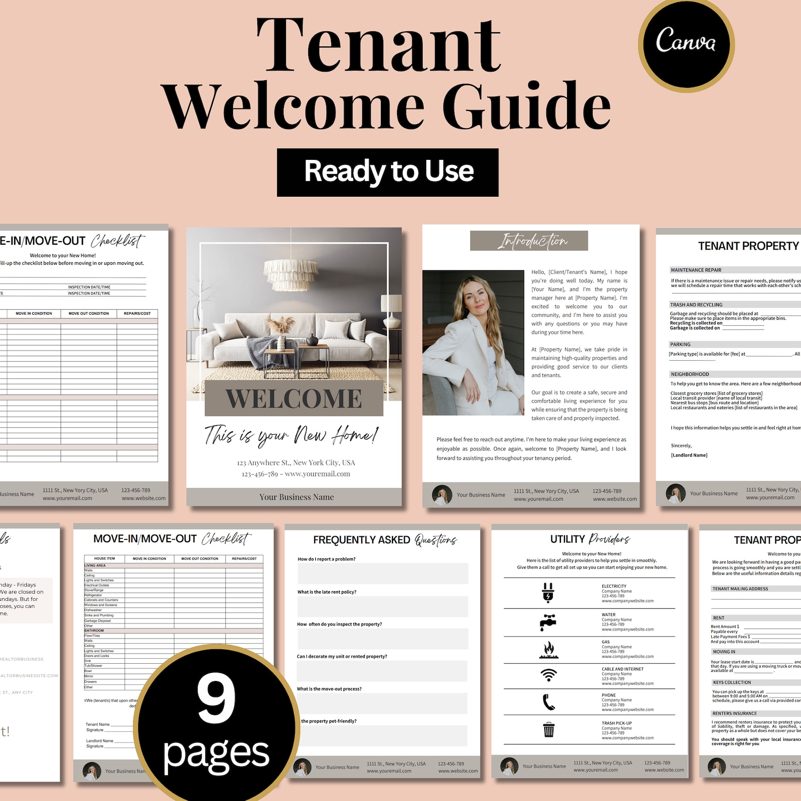 Real Estate Tenant Welcome Package, Tenant Welcome Packet, Tenant ...
