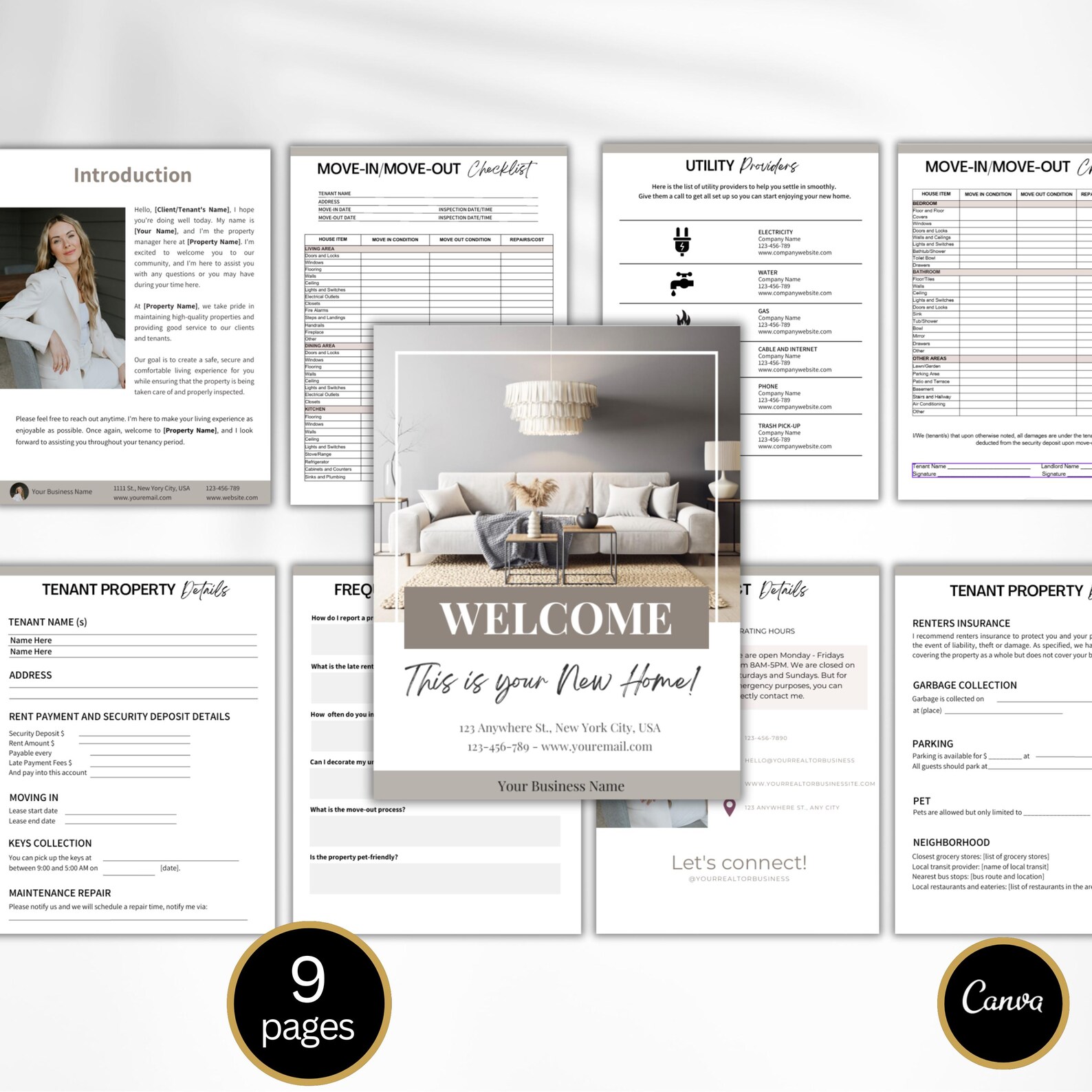 Real Estate Tenant Welcome Package, Tenant Welcome Packet, Tenant ...