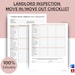 Tenant Move in Move Out Checklist, Landlord Checklist, Walkthrough ...