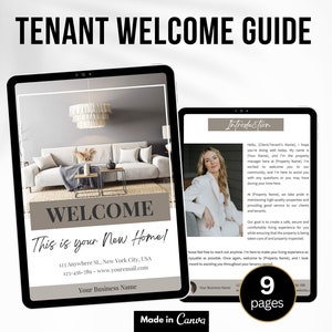 Real Estate Tenant Welcome Package, Tenant Welcome Packet, Tenant ...