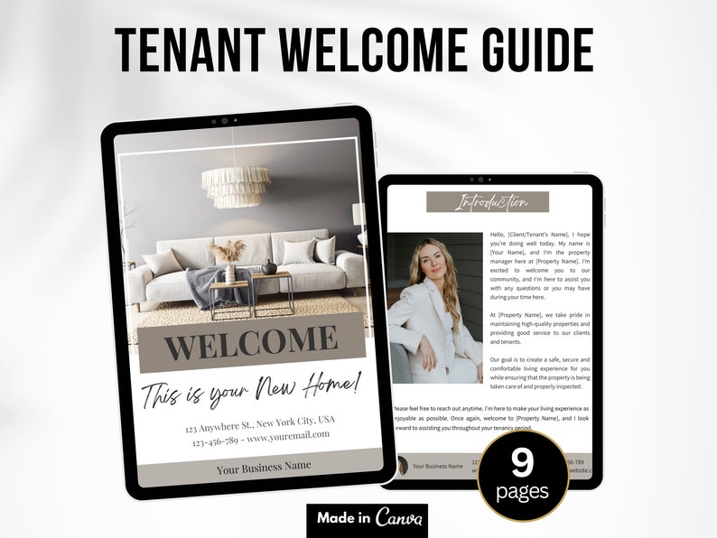 Real Estate Tenant Welcome Package, Tenant Welcome Packet, Tenant ...