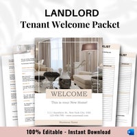 Tenant Welcome Letter Template, Landlord Welcome Packet, New Renter ...