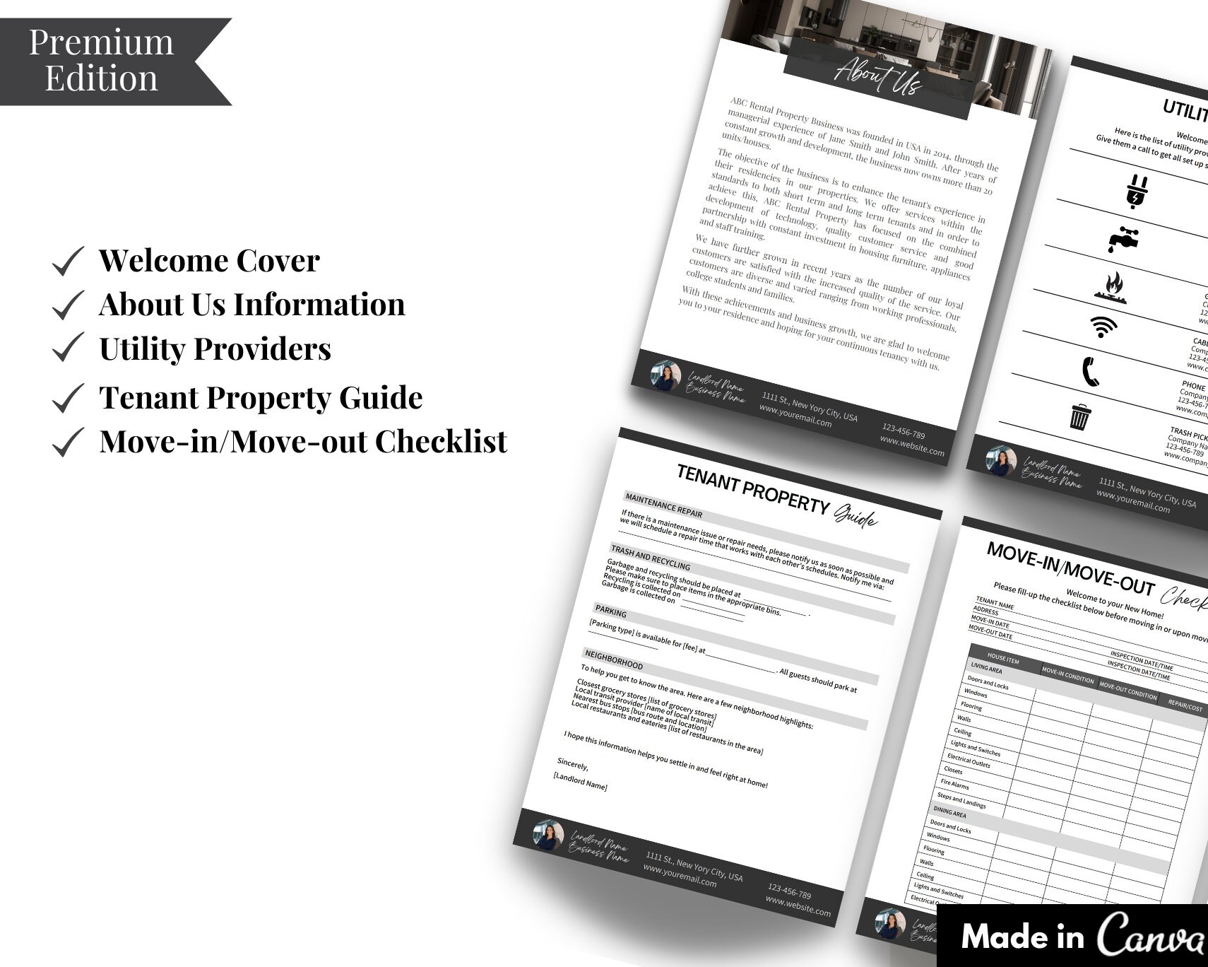 Real Estate Tenant Welcome Package Tenant Welcome Packet - Etsy