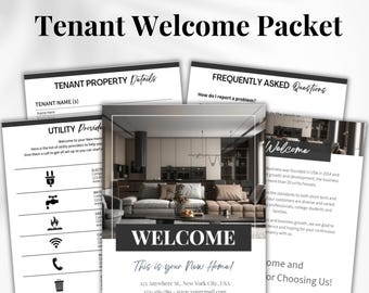 Real Estate Tenant Welcome Package, Tenant Welcome Packet, Tenant ...