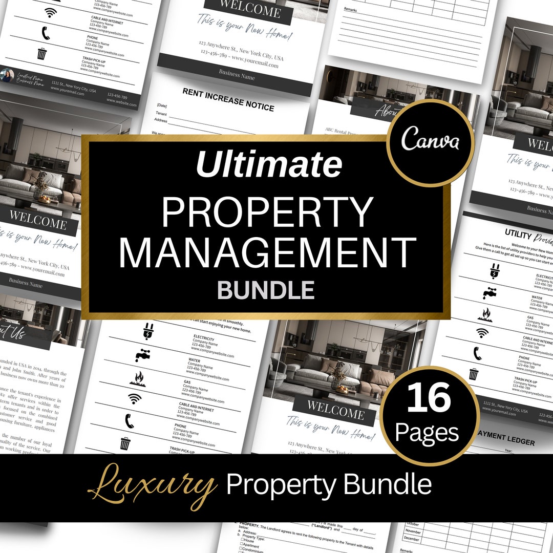 Ultimate Property Management Bundle, Landlord Templates, Tenant Welcome ...
