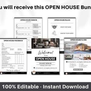 Open House Bundle, Open House Sign in Sheet, Open House Feedback ...