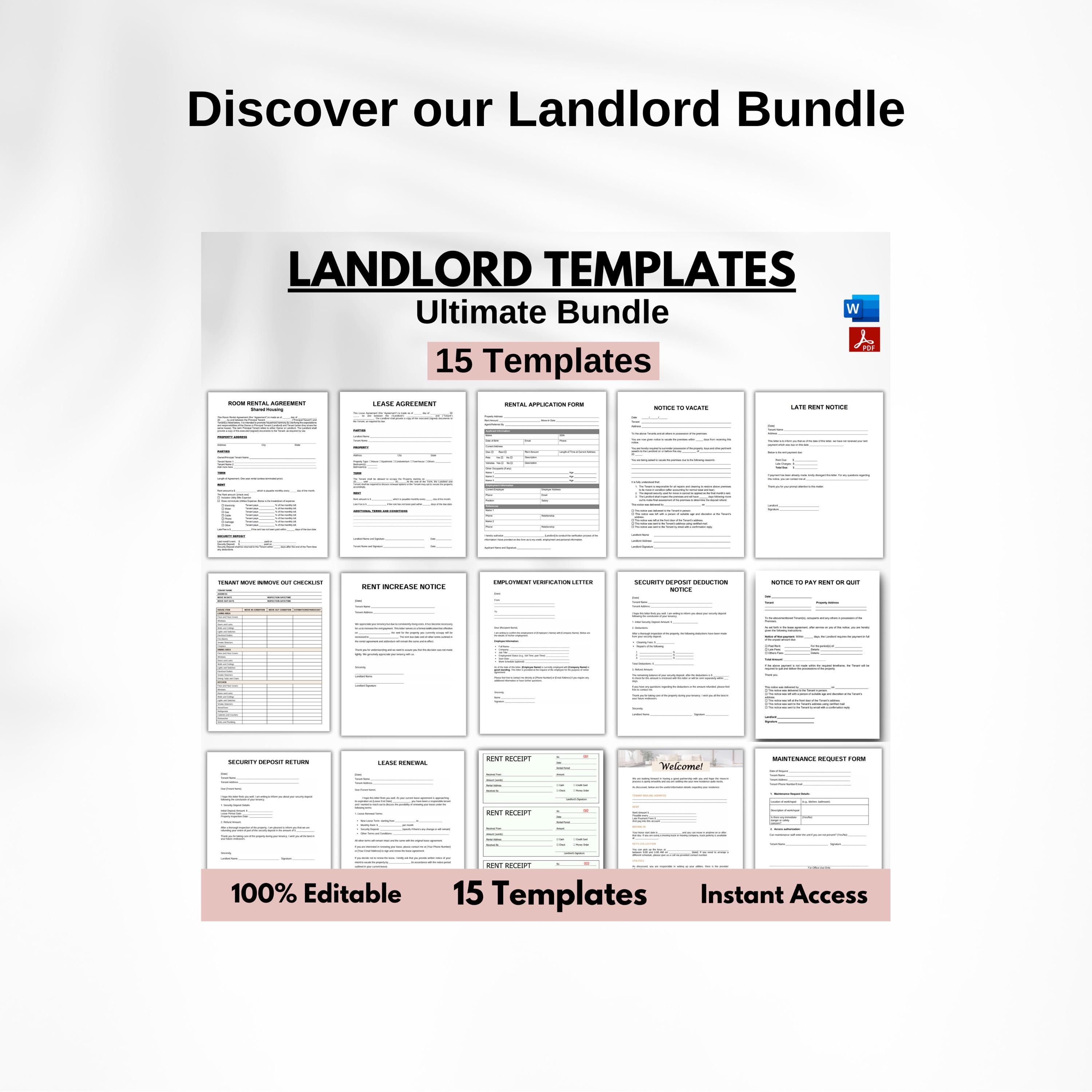 Real Estate Tenant Welcome Package, Tenant Welcome Packet, Tenant ...
