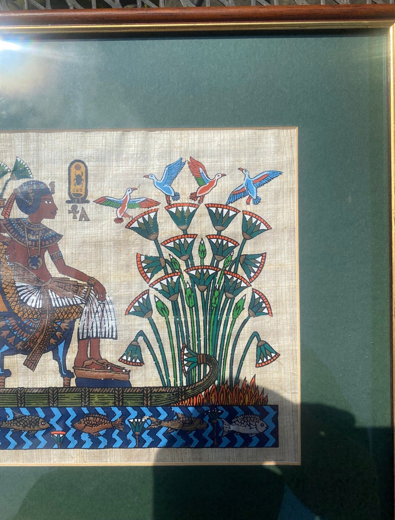 Original Egyptian Papyrus Painting, Titled 'nile Cruise', Signed and ...