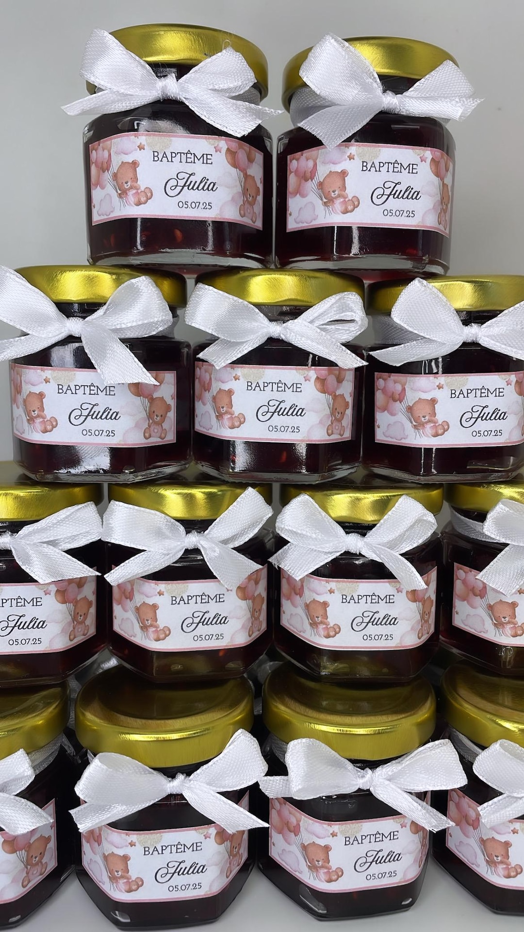 Personalized Mini Jam Jars, Wedding Favors, Christening Favors, Guest ...