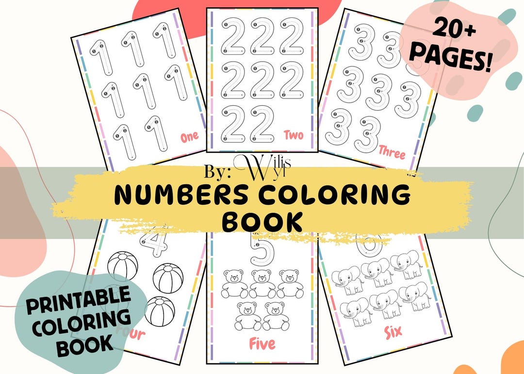 Number Coloring & Tracing Book for Kids – 1 to 10 Practice – Preschool ...
