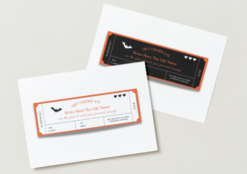 Halloween Coupon Editable Gift | Voucher Gift Certificate | Template ...