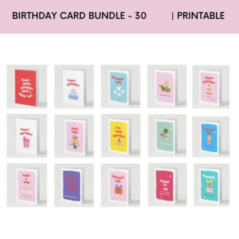 Birthday Card Set - Etsy