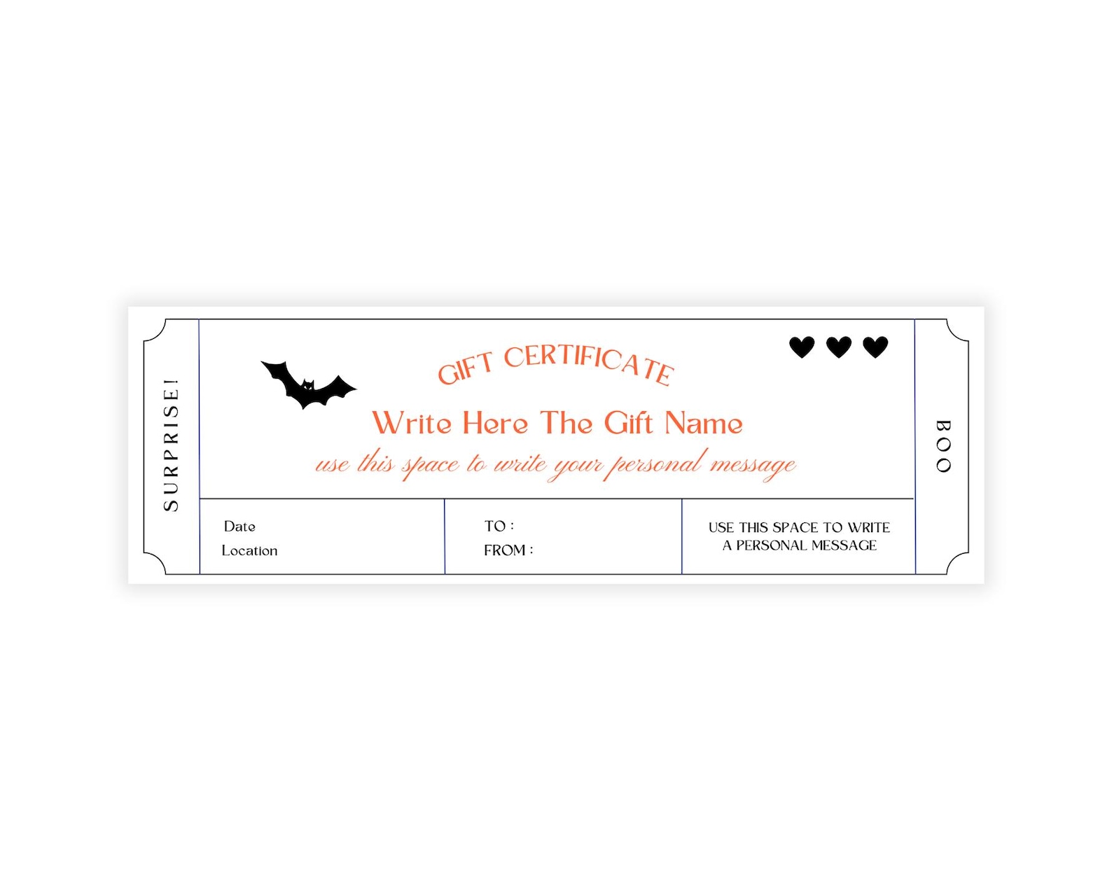 Halloween Coupon Editable Gift | Voucher Gift Certificate | Template ...
