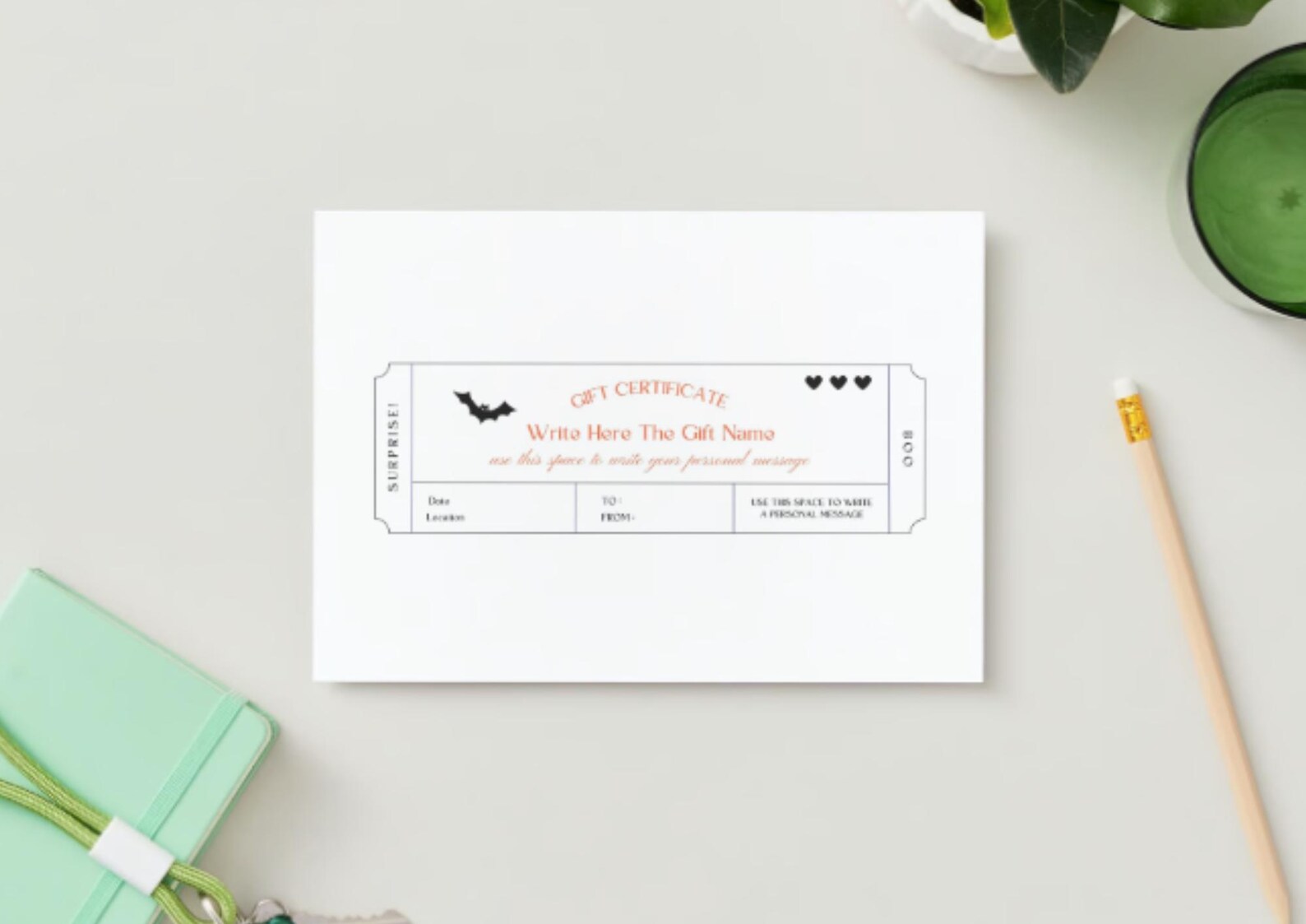 Halloween Coupon Editable Gift | Voucher Gift Certificate | Template ...