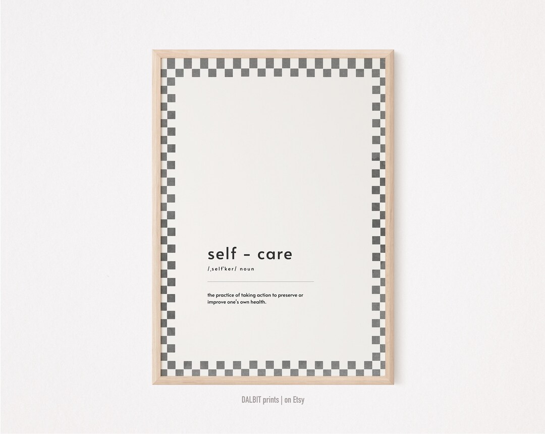 Self-care Definition Printable, Self-care Definition Print, Definition ...