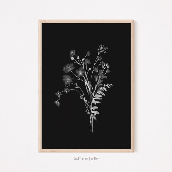 Black Botanical - Etsy