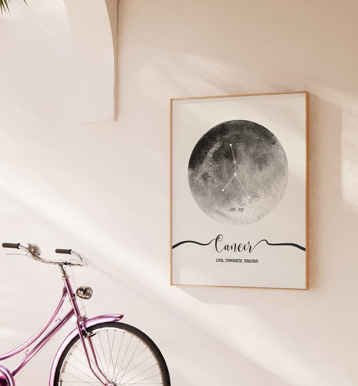 Cancer Star Sign, Star Map Wall Art, Personalized Gift, Zodiac Digital ...