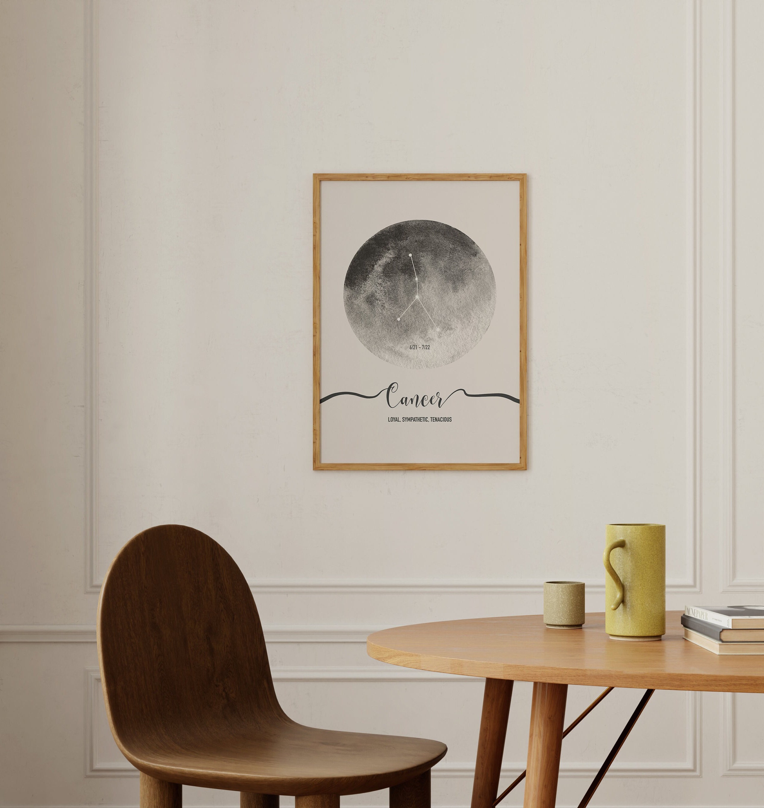 Cancer Star Sign, Star Map Wall Art, Personalized Gift, Zodiac Digital ...