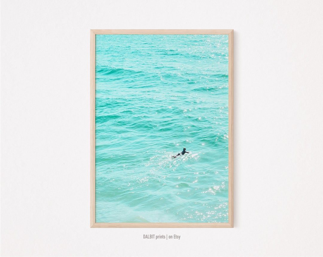 Surf Poster | Downloadable Beach Printable Wall Art | Surf Tropical Sea ...