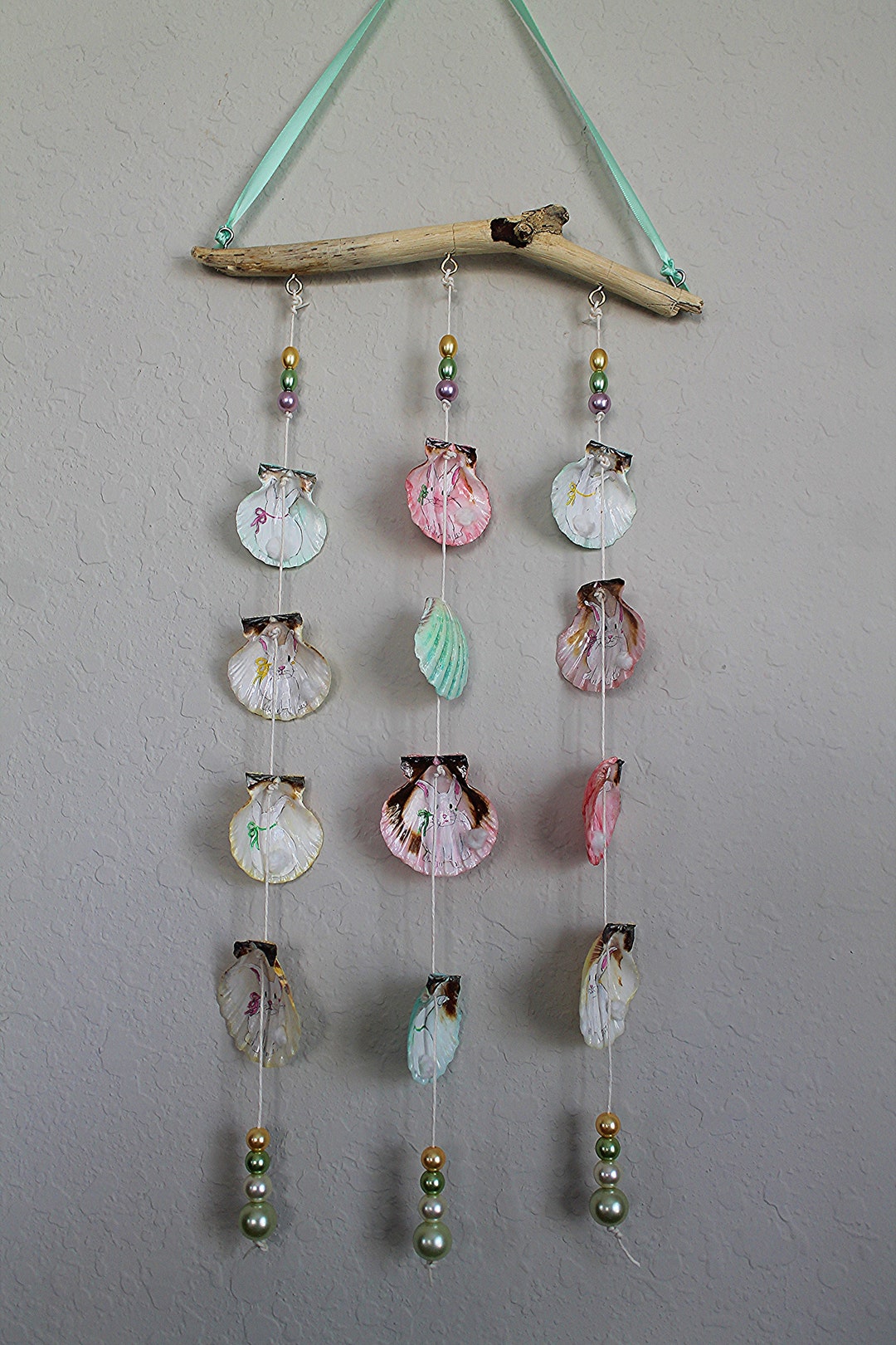 Cottontail Bunny Seashell Wind Chime - Etsy