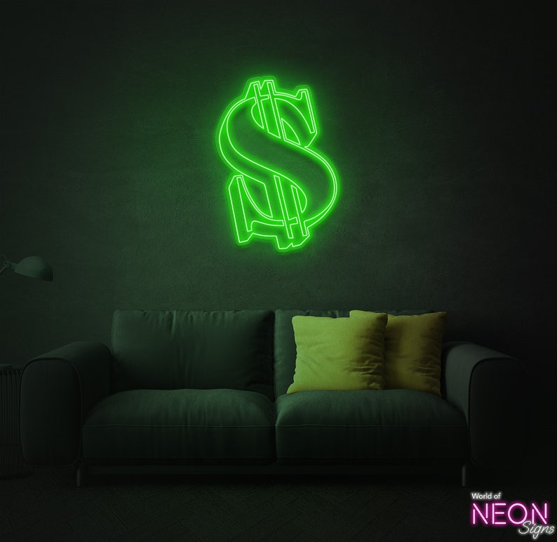 Money Neon Sign Neon Sign for Your Office Study Room Bed - Etsy