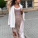Fishnet Dress FRINGE DRESS MACRAME Dress Bohemian Dress Beach Coverup ...