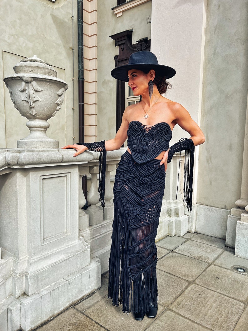 90s PROM DRESS Rave Outfit Stagecoach Outfit MACRAME - Etsy