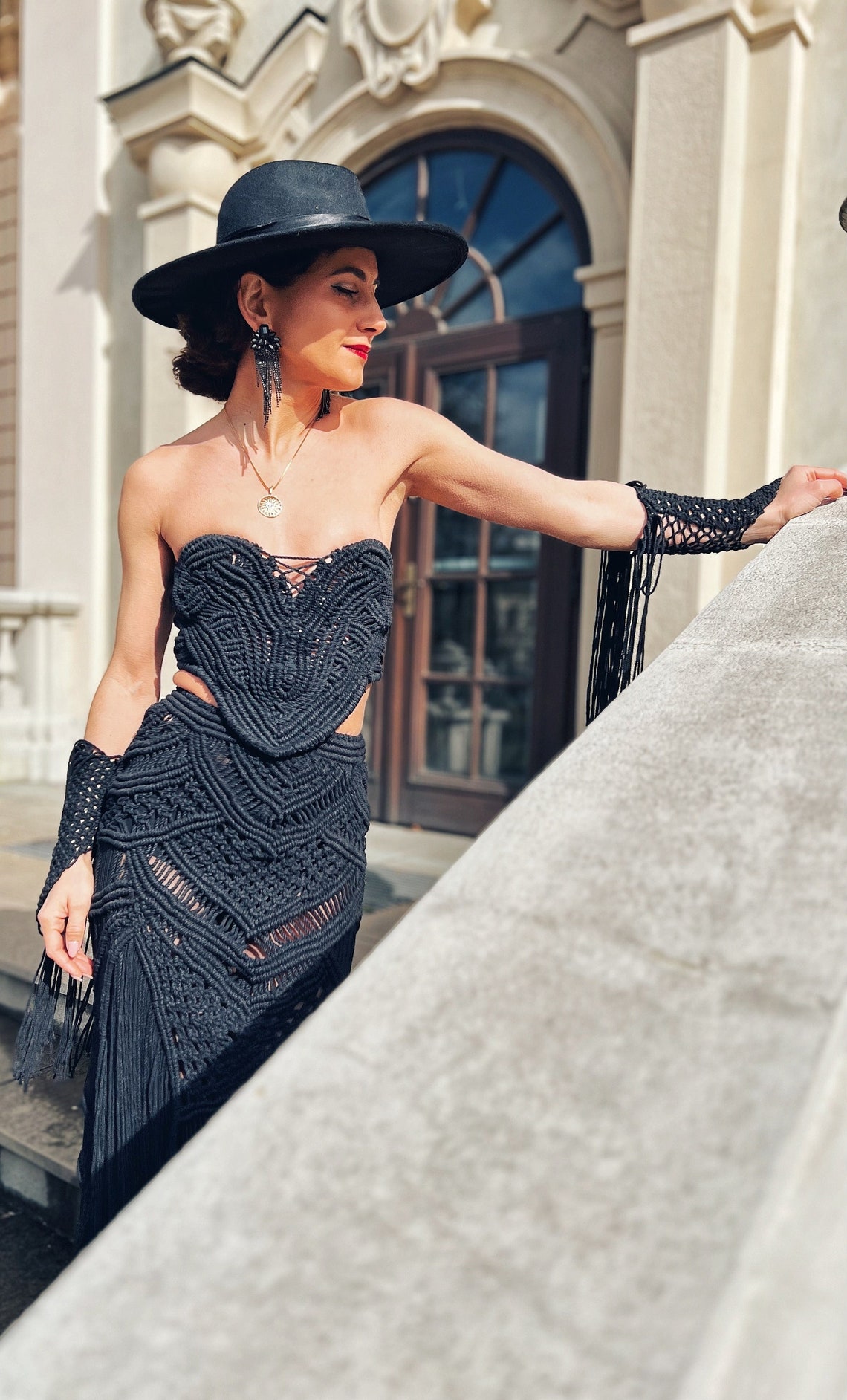 90s PROM DRESS Rave Outfit Stagecoach Outfit MACRAME - Etsy